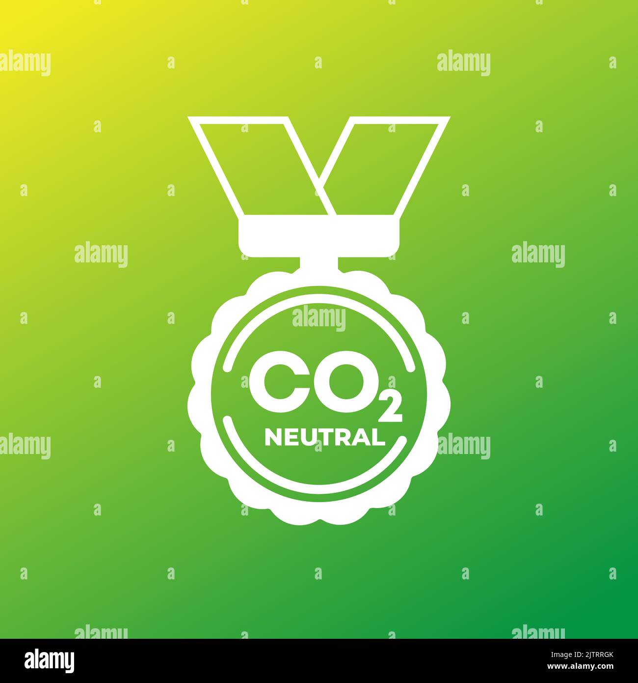 carbon neutral vector badge, medal icon Stock Vector Image & Art - Alamy