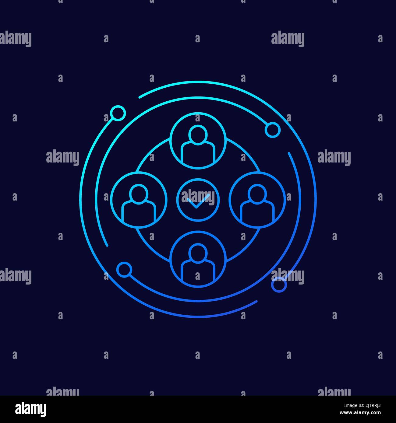 collective effort and team work line icon Stock Vector Image & Art - Alamy