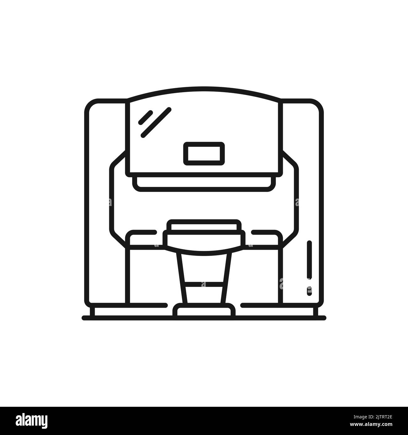 Computed tomography isolated outline icon, medical tests machine ...