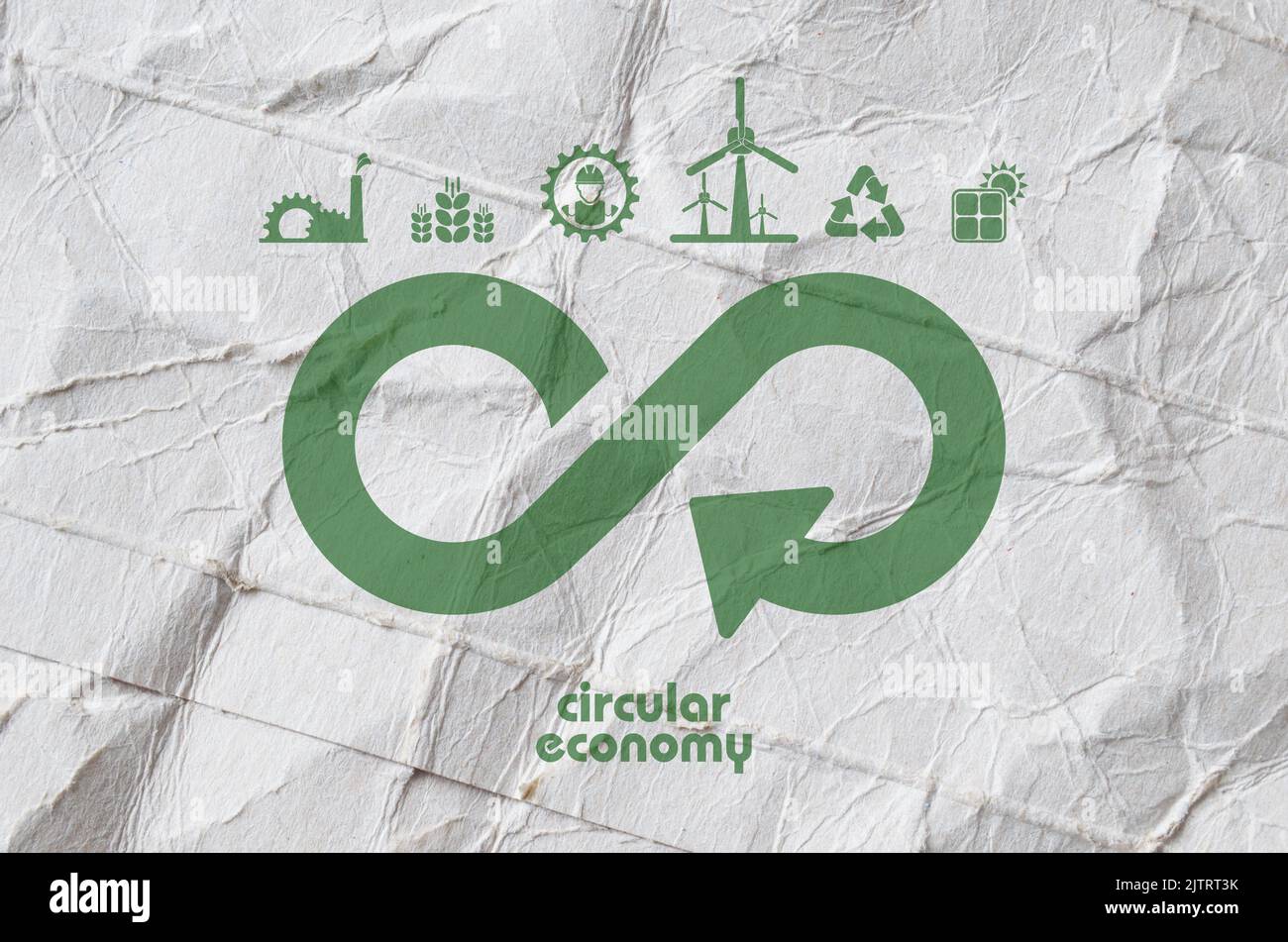 circular economy icons Stock Photo - Alamy