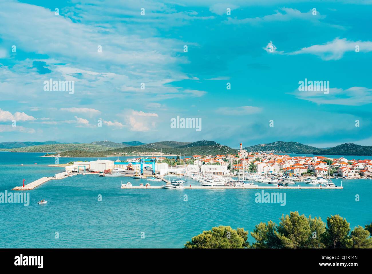 Aerial view of Betina village in Murter island, Croatia Stock Photo - Alamy