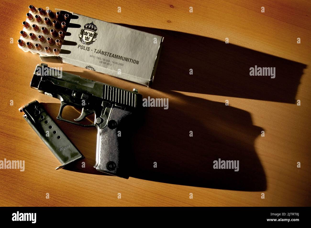 The Swedish police's new 9 mm Luger ammunition that the police use for ...