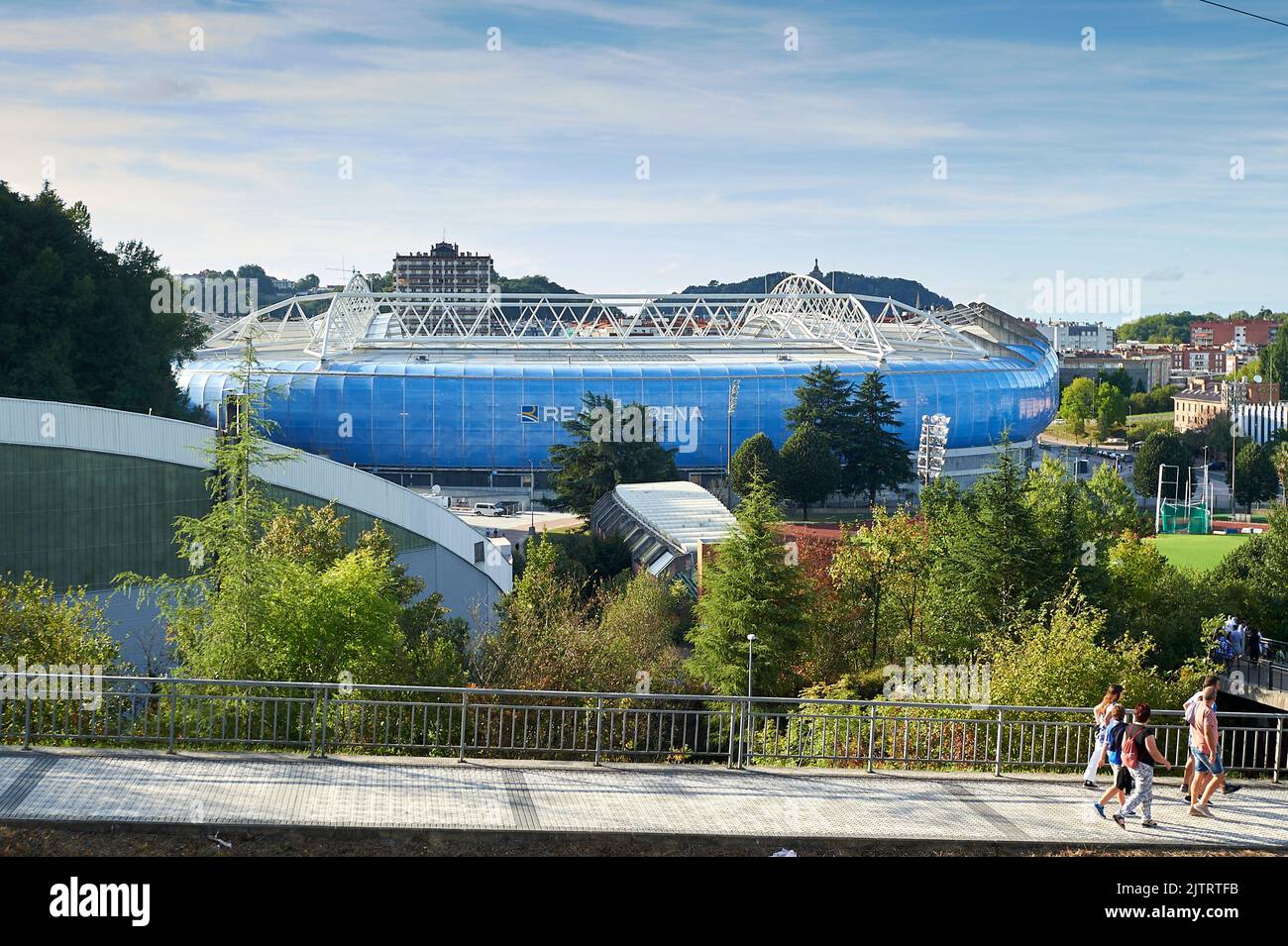 Reale Arena Stadium view during the La Liga match between Real Sociedad ...