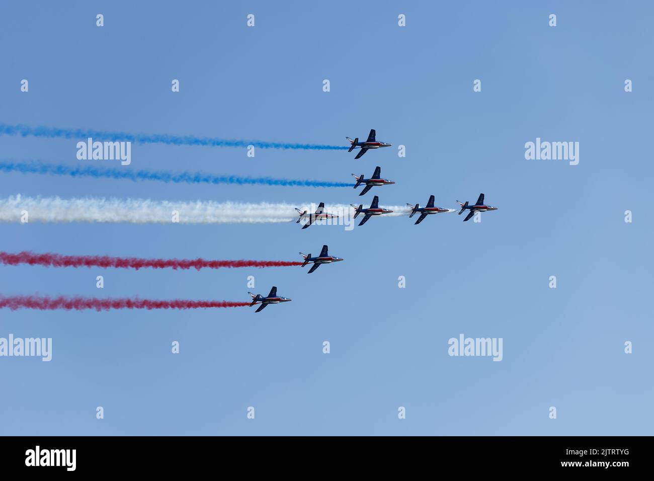 Patrouille de France aerobatics team, famous demonstration of French ...
