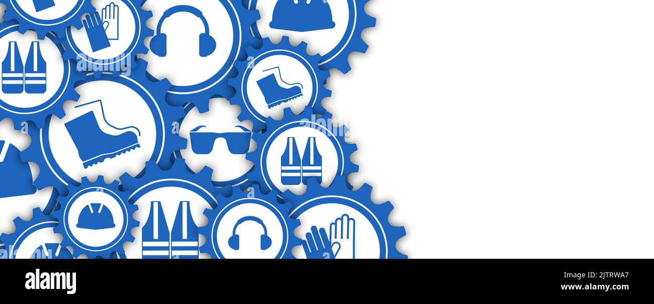 work safety sign on wall background Stock Photo - Alamy