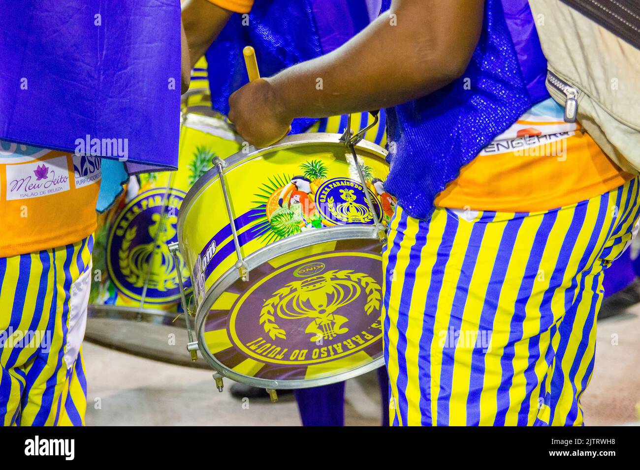 drums from the samba school paraiso do tuiuti in Rio de Janeiro, Brazil ...