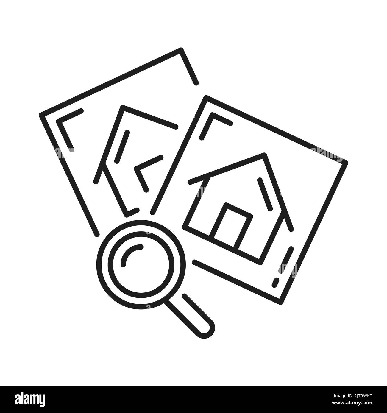 Architecture, development and interior design icon, vector house ...