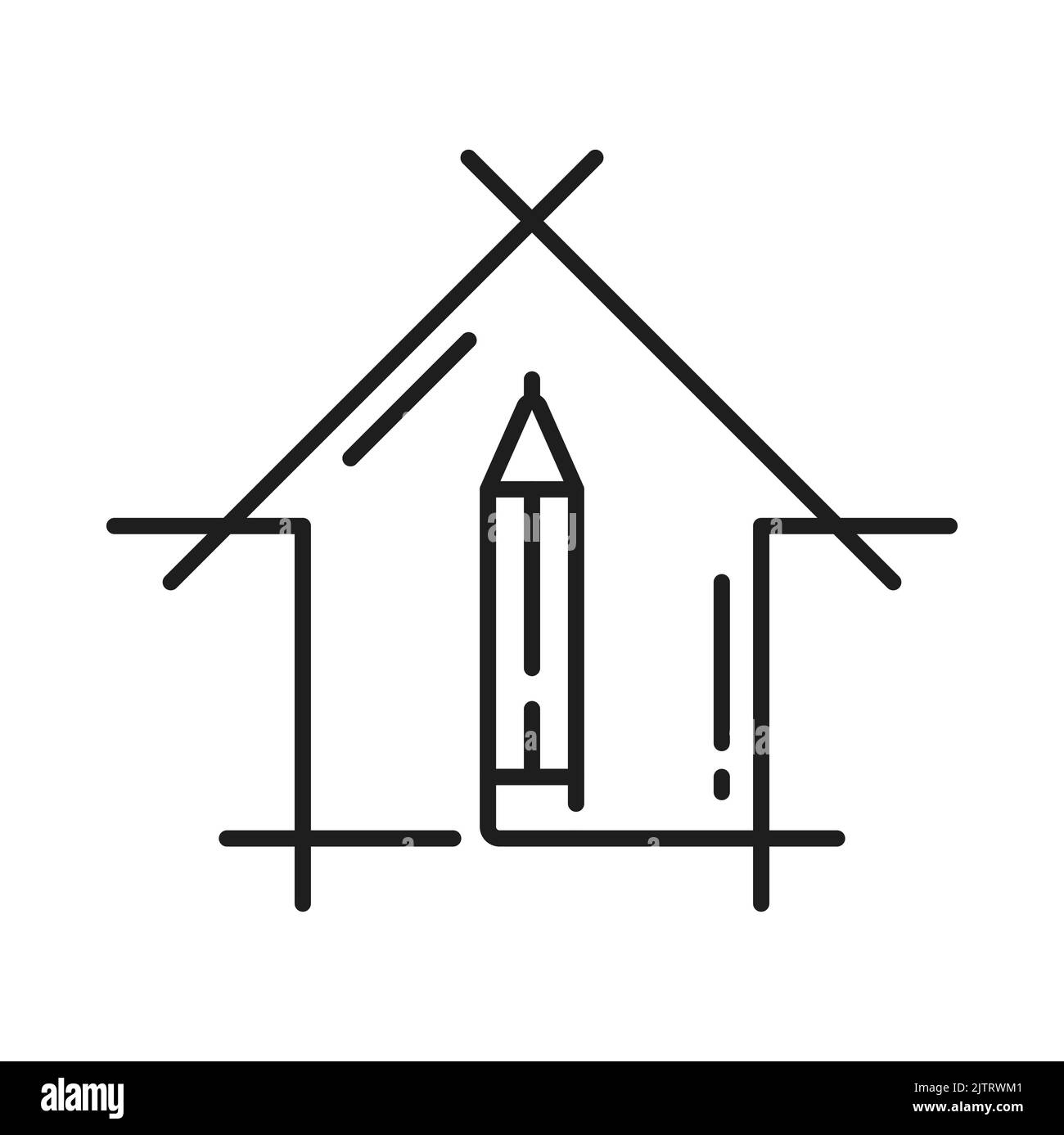 Architect Development And Interior Design Vector House Plan Icon Home Architecture And