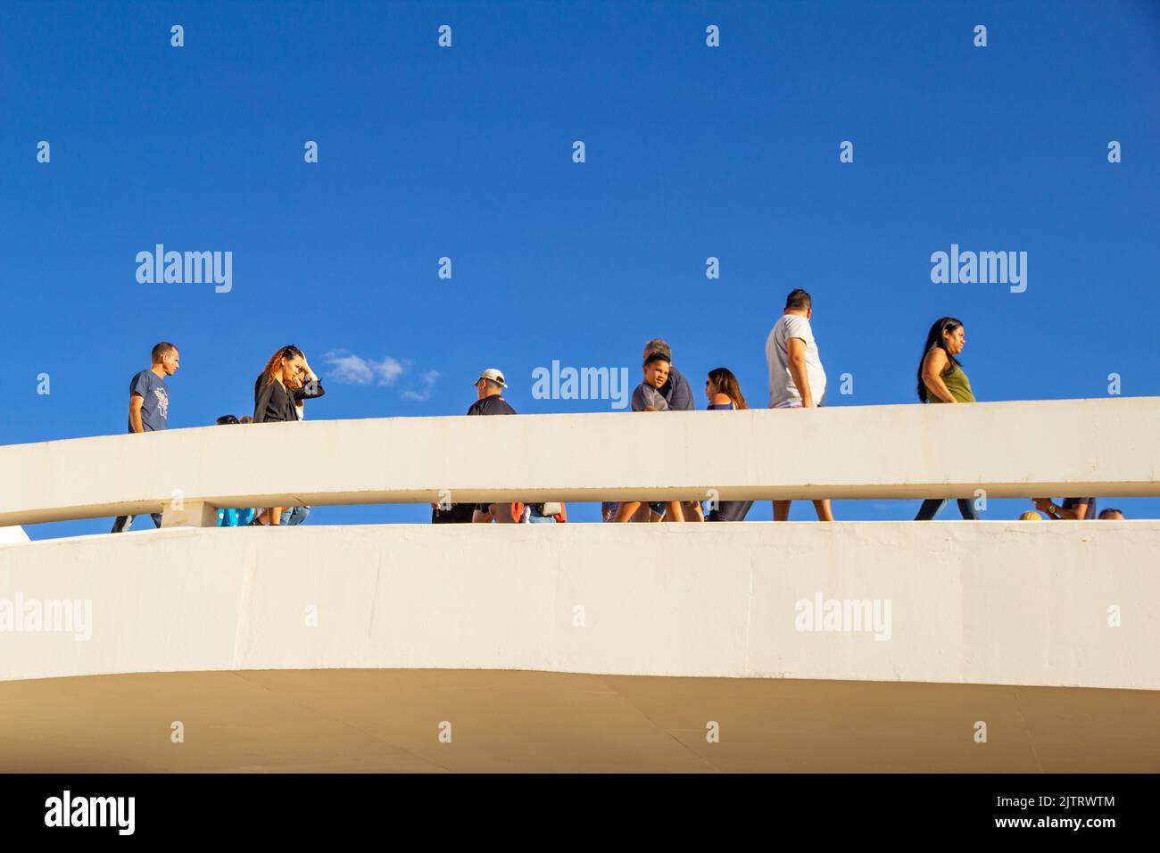 Brasília, Federal District, Brazil – July 23, 2022: Some people walking ...