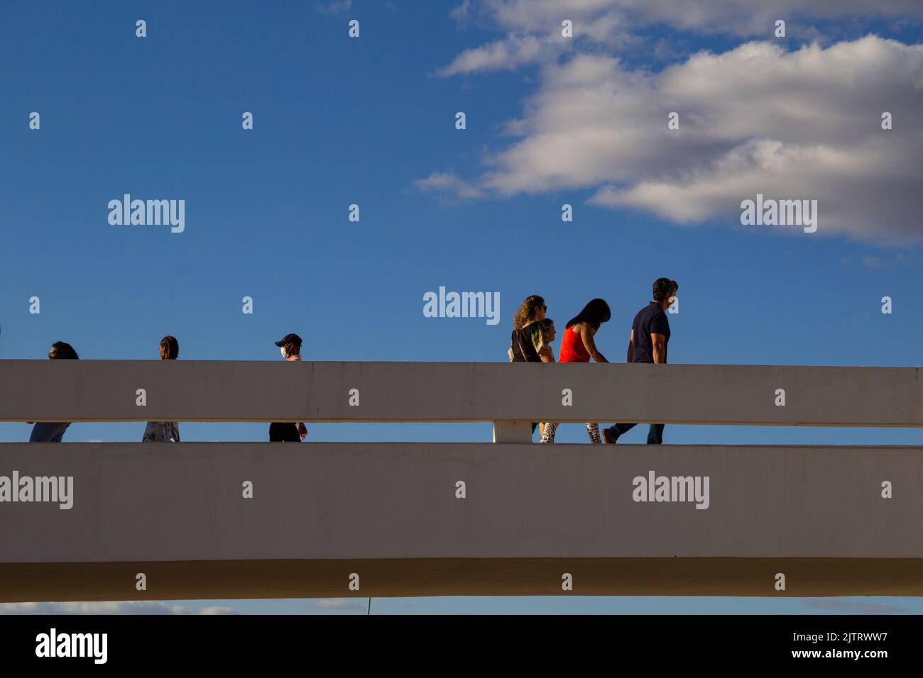 Brasília, Federal District, Brazil – July 23, 2022: Some people walking ...