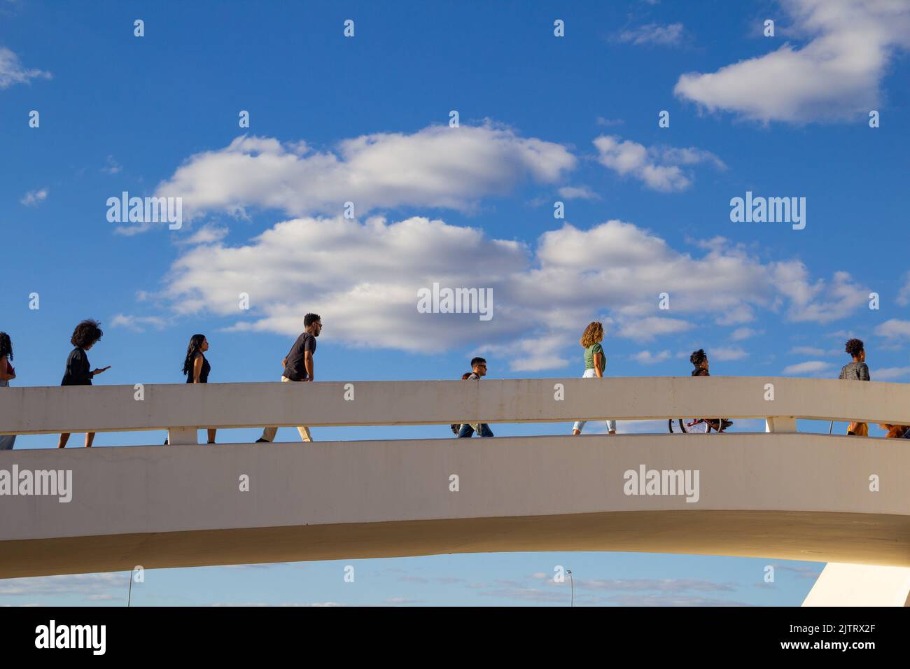 Brasília, Federal District, Brazil – July 23, 2022: Some people walking ...