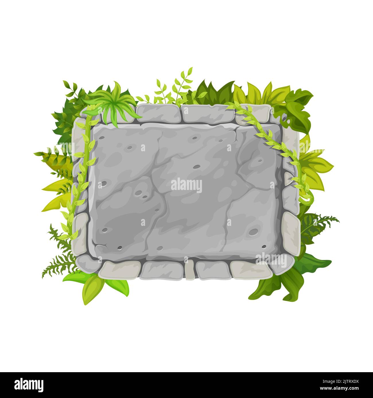 Stone game interface, ui game button, gui element. Cartoon forest ... Stone game interface, ui game button, gui element. Cartoon forest ...