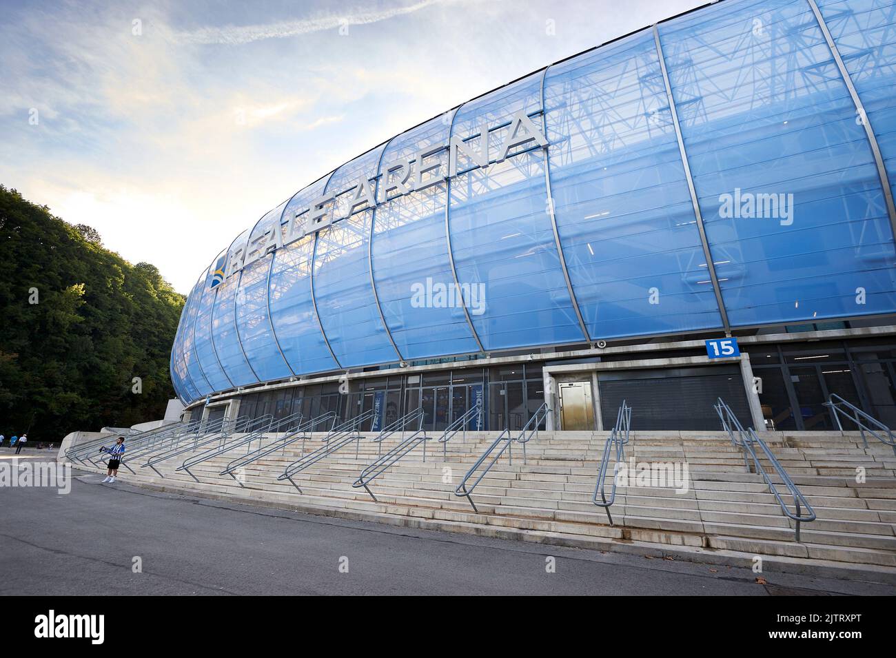 Reale Arena Stadium view during the La Liga match between Real Sociedad ...