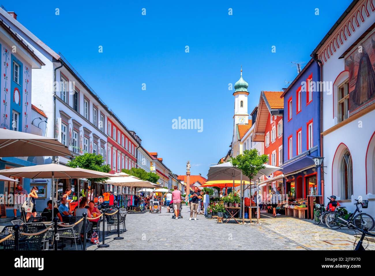 Historical city of Murnau am Staffelsee, Germany Stock Photo - Alamy