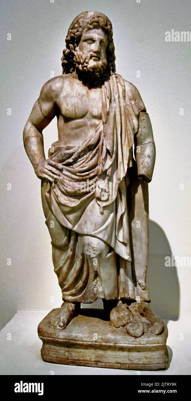 Statue of the God, Asklepios, 3-4th Century AD, Found in the sanctuary ...