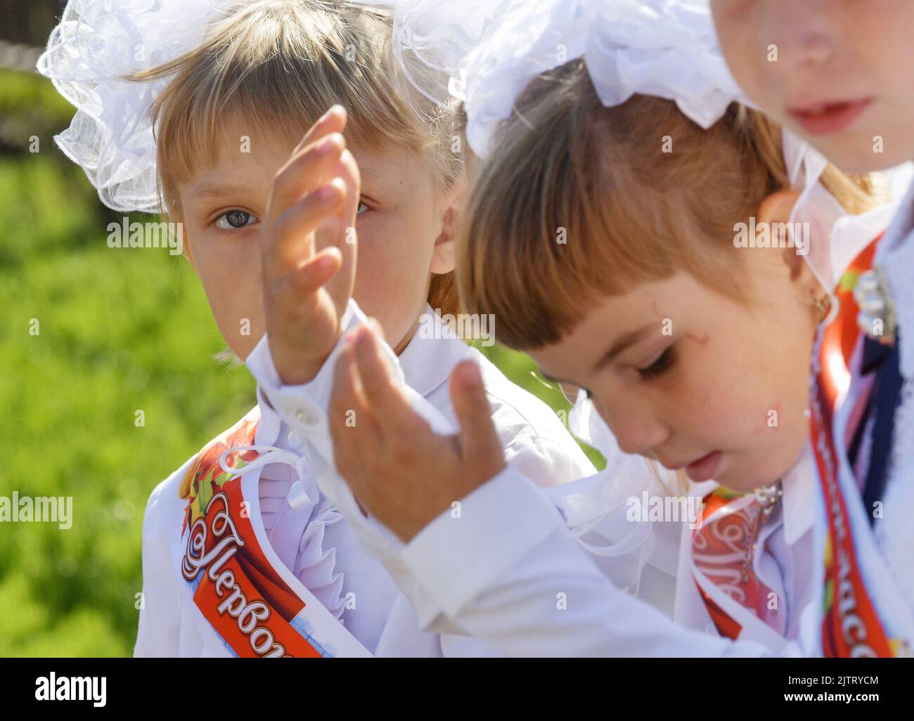 The grand opening ceremony of the Chernivtsi secondary school on the Day of Knowledge (September ...