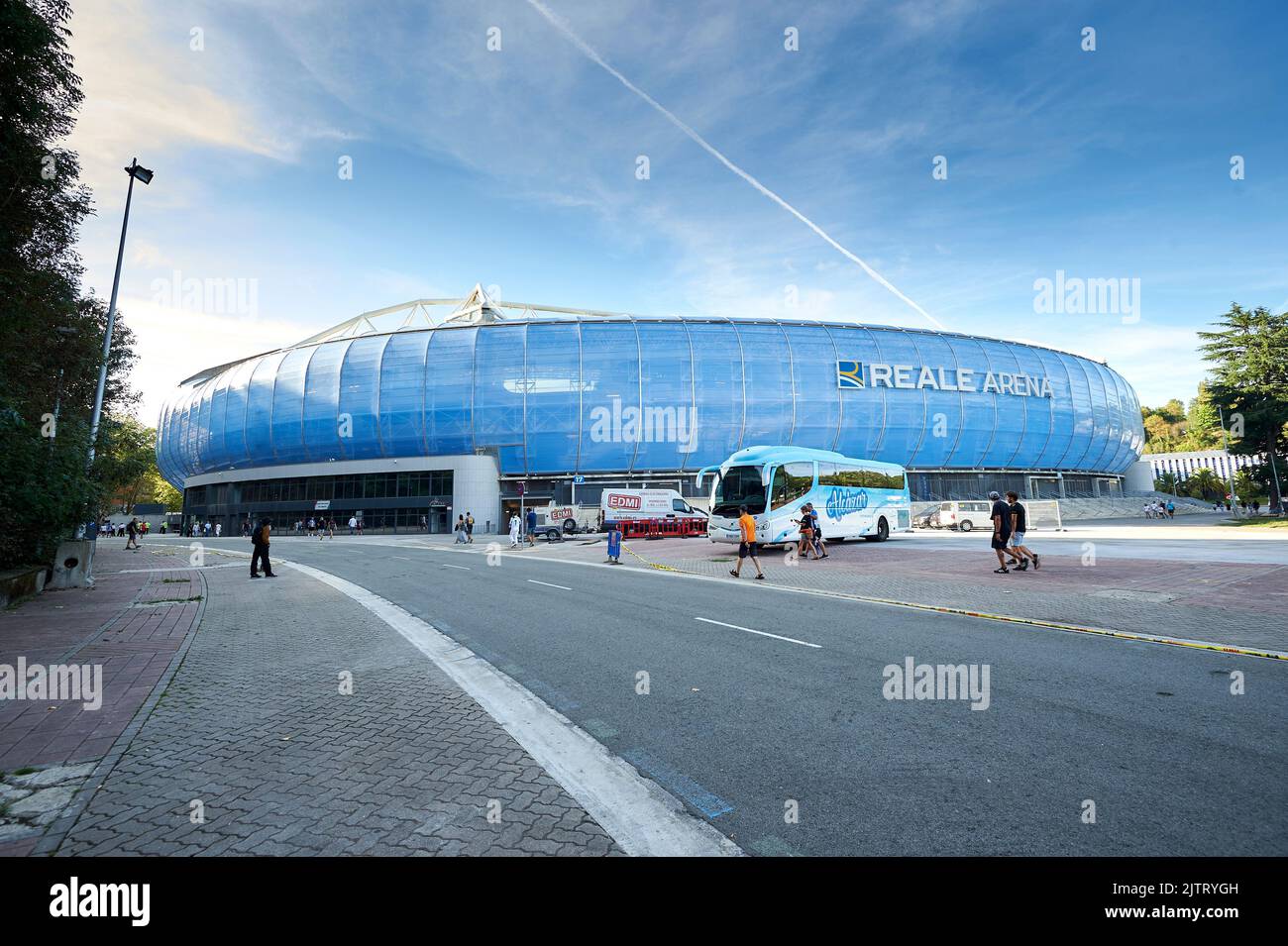 Reale Arena Stadium view during the La Liga match between Real Sociedad ...