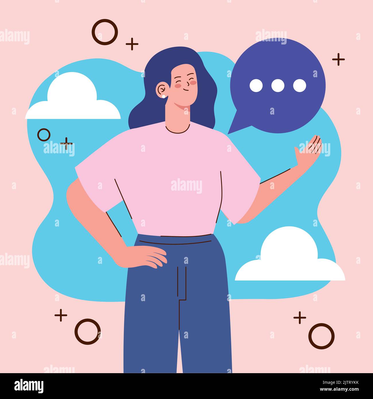 Female entrepreneur speaking on Stock Vector Images - Alamy