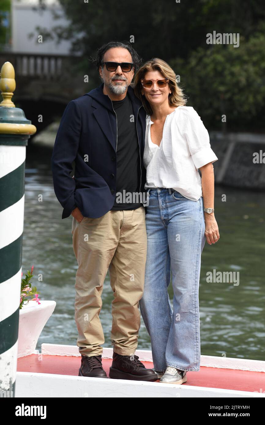 María Eladia Hagerman and Alejandro González Iñárritu seen arriving at ...