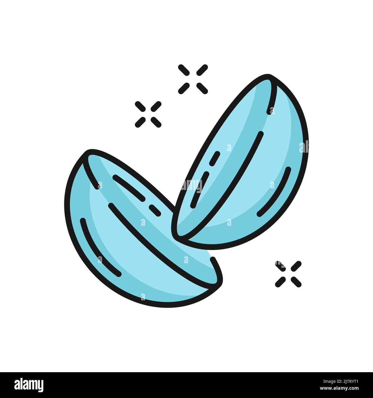 Contact lenses icon, eye ophthalmology, optometry and laser surgery ...