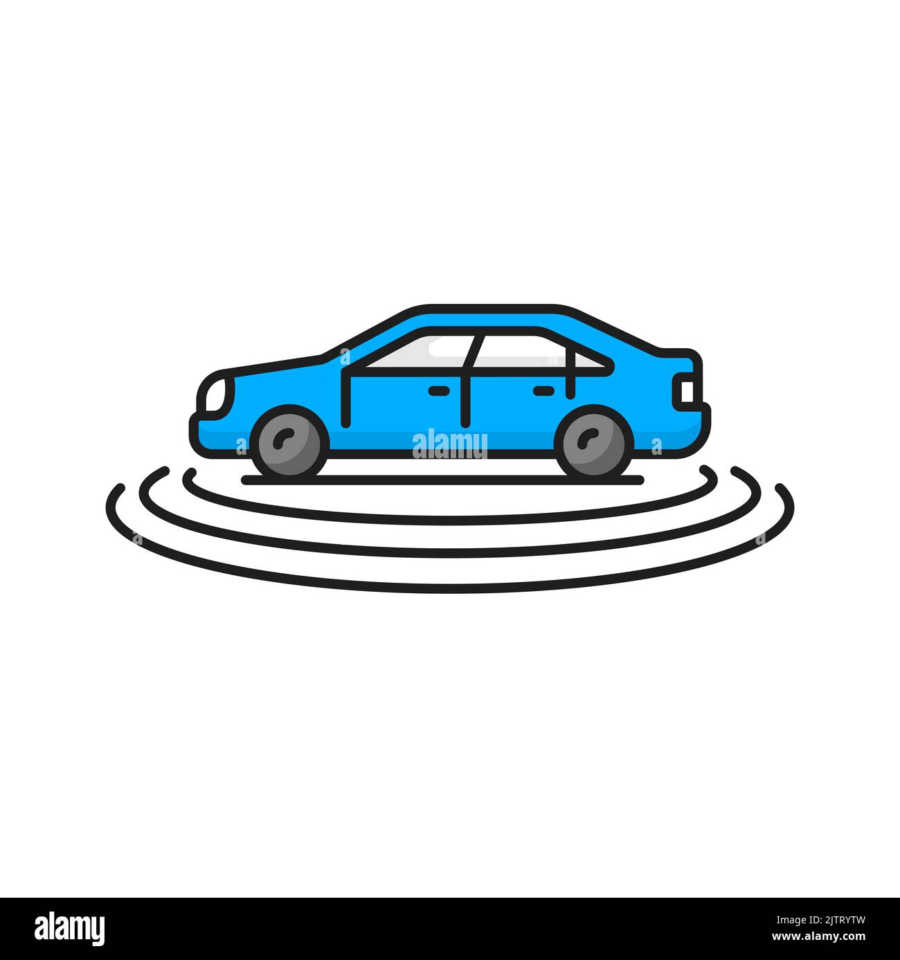 Autonomous car self driving driverless vehicle. Vector self driving ...