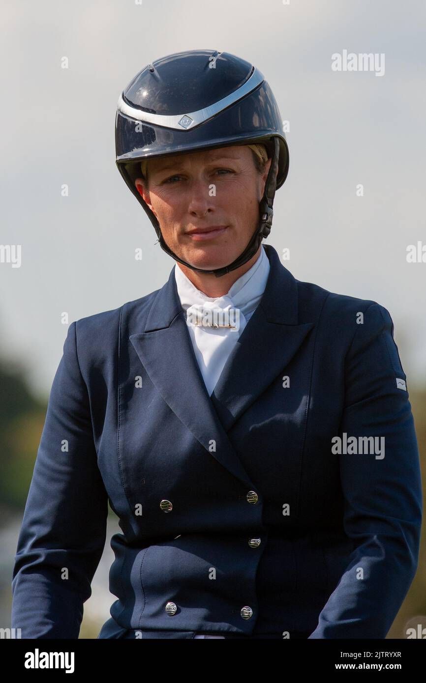 Stamford, UK. 1st Sep, 2022. Zara Tindall riding Class Affair ...
