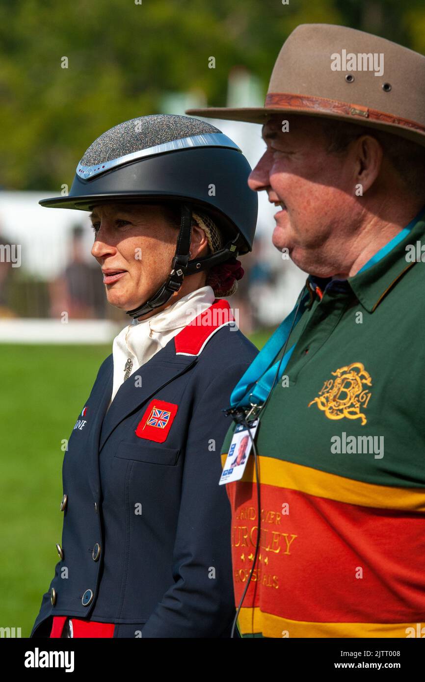 Stamford, UK. 1st Sep, 2022. Sarah Bullimore during the Dressage phase ...