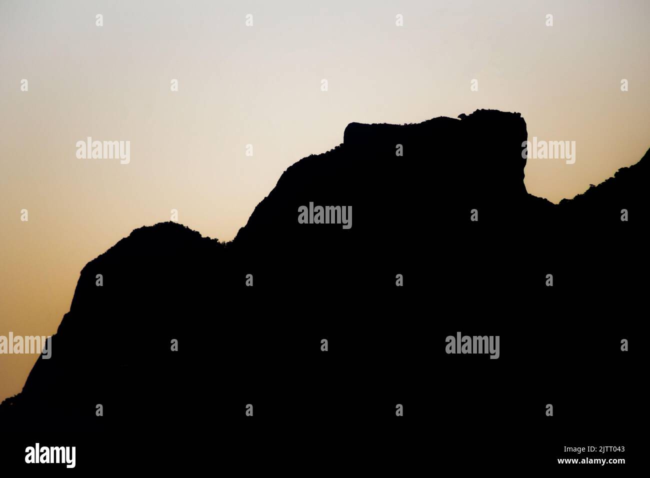 Gavea stone silhouette beautiful orange hi-res stock photography and ...