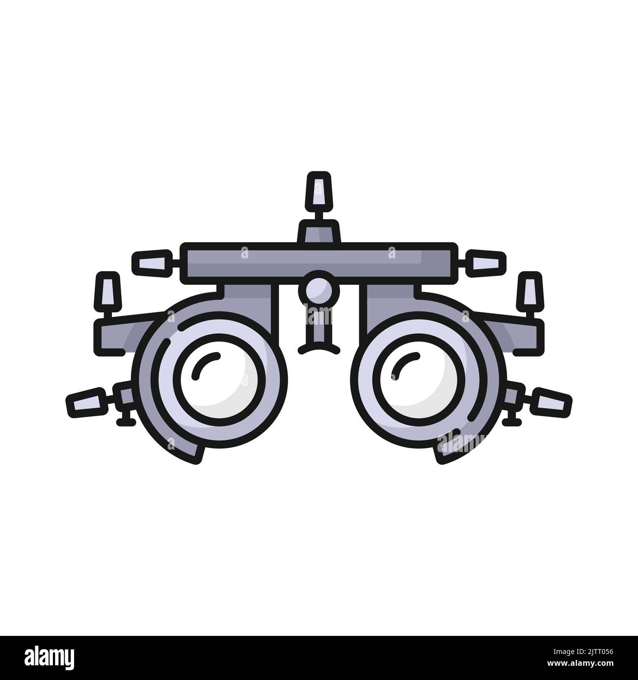 Phoropter icon, eye optometry and ophthalmology diagnostic test device ...