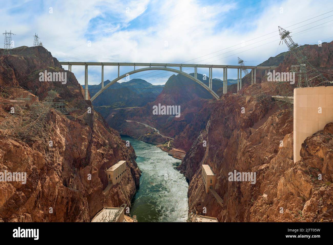 USA, Nevada Arizona border - February 19, 2018. View of Mike O ...