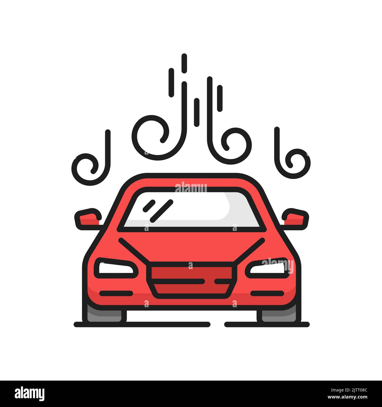 Car care icon, clean auto and detailing service, carwash vector line ...