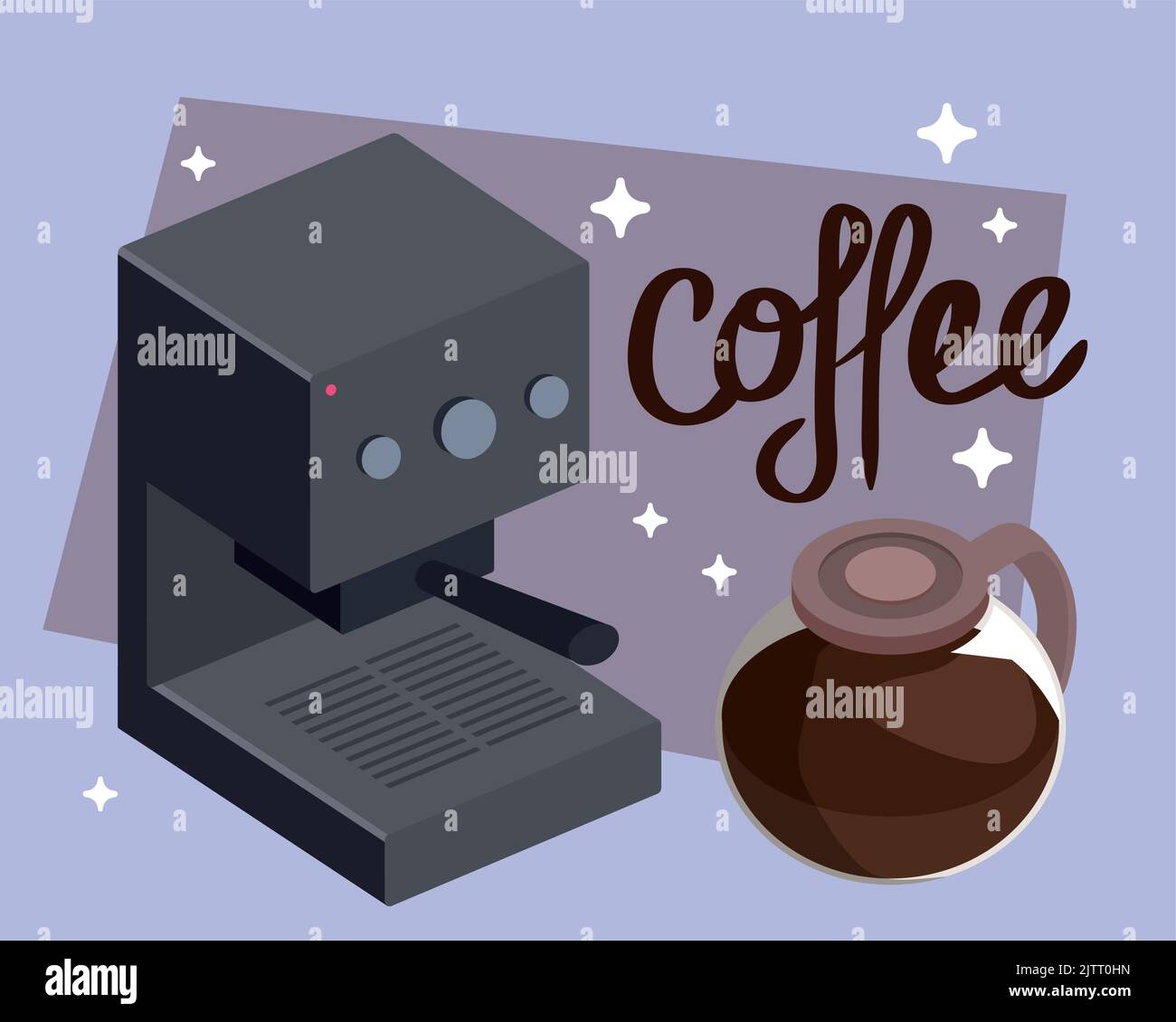 coffee lettering with machine Stock Vector Image & Art - Alamy