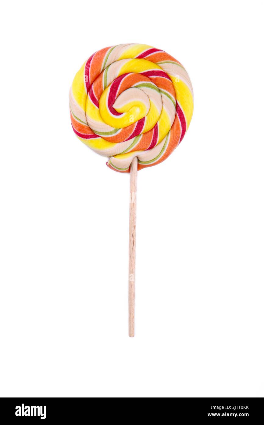 Colorful lollipop isolated on white background. Studio shot Stock Photo ...
