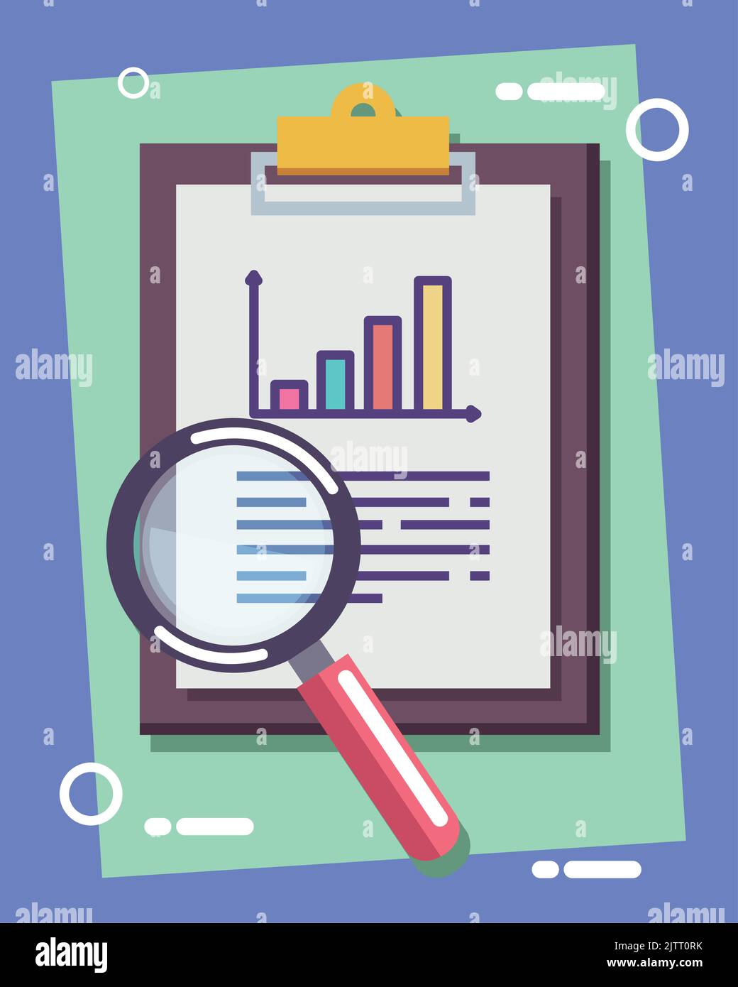 statistics in clipboard with magnifying glass Stock Vector Image & Art ...