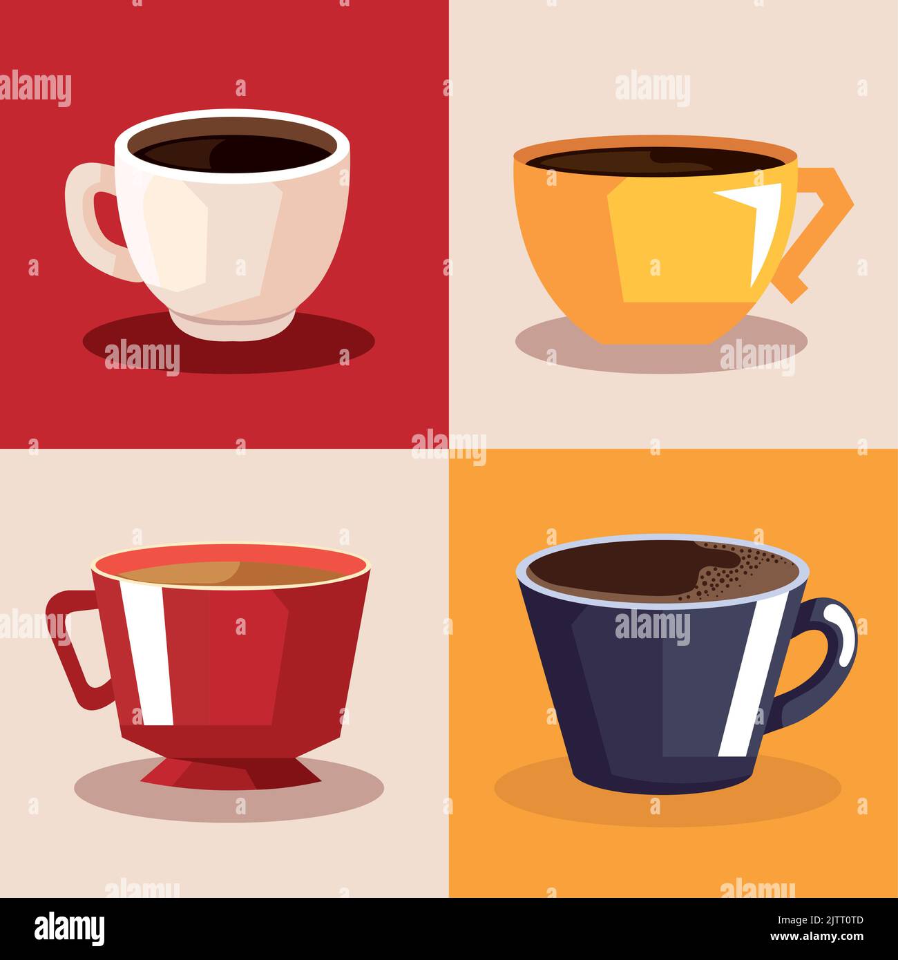 Four of cups Stock Vector Images - Alamy