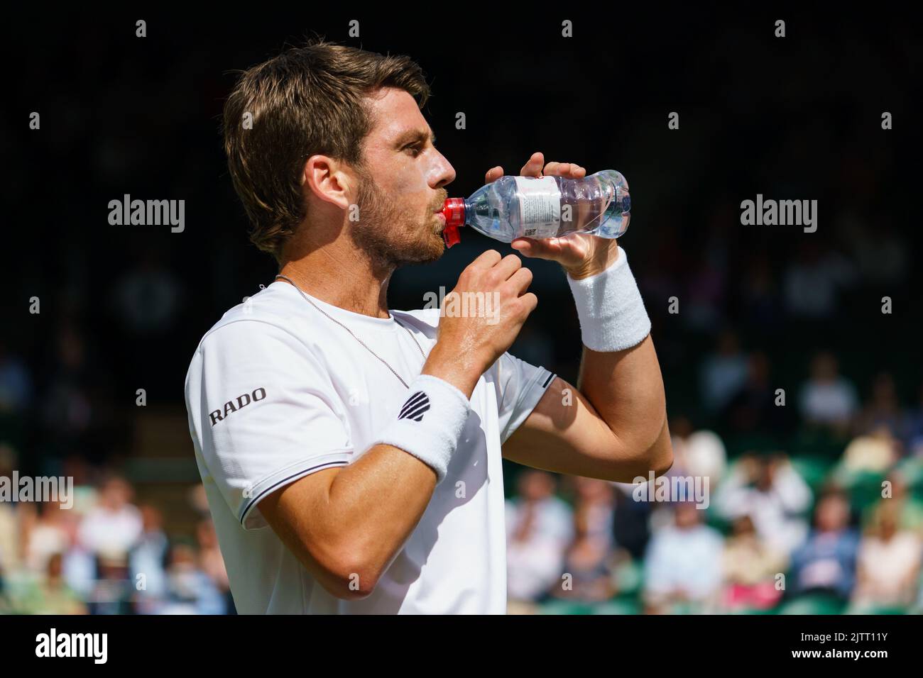 Cameron Norrie of GB in action on No.1 Court at The Championships 2022 ...