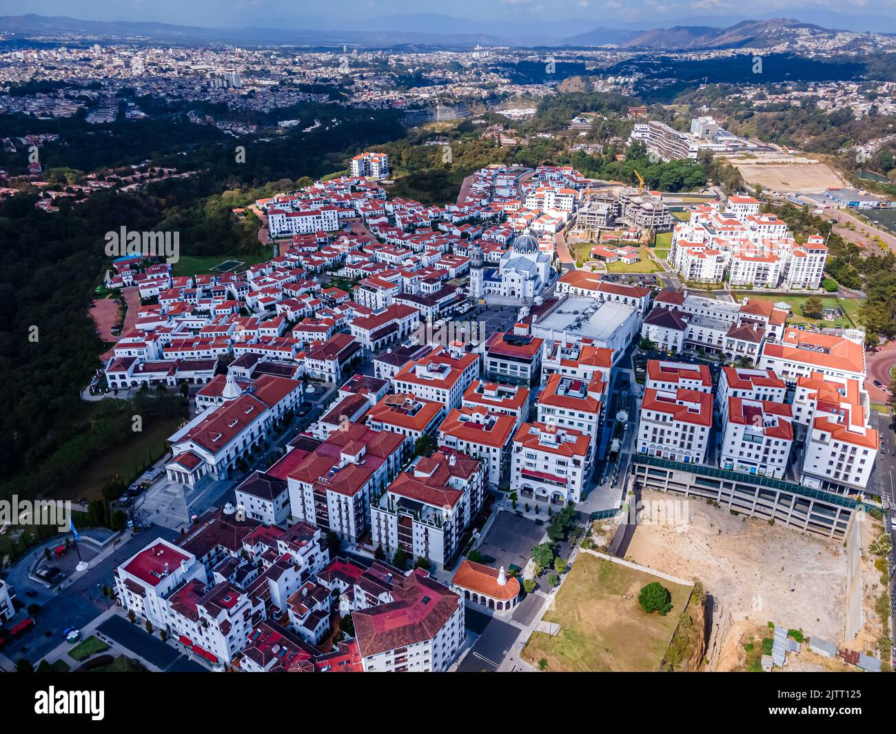 Beautiful aerial view of Plaza Cayala in Guatemala City Stock Photo - Alamy