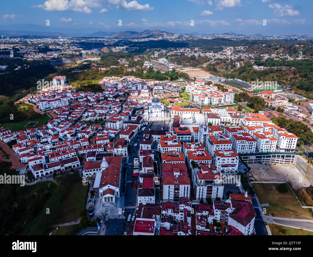 Beautiful aerial view of Plaza Cayala in Guatemala City Stock Photo - Alamy