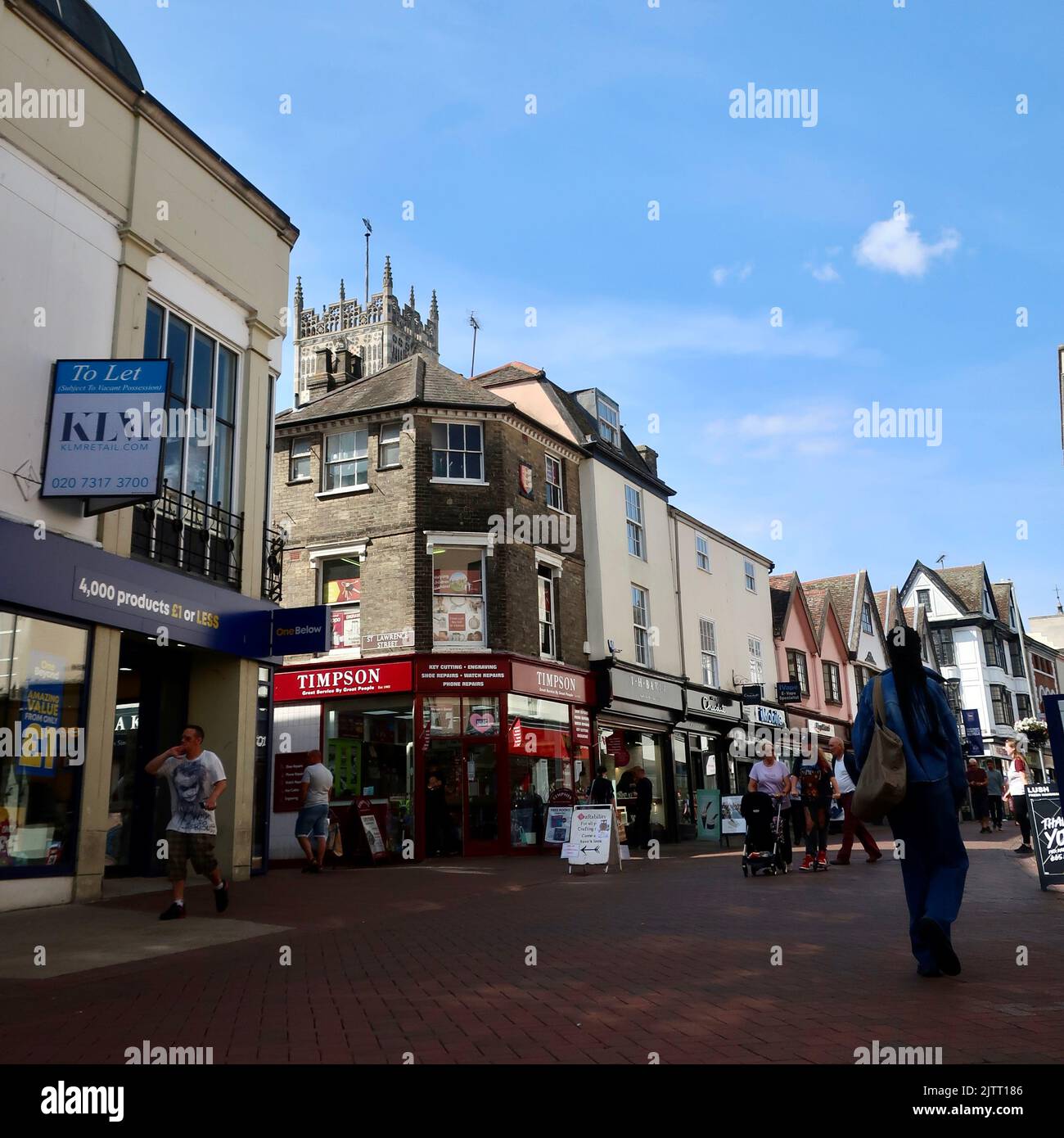 Ipswich, Suffolk, UK - 1 September 2022: Bright sunny summer day in the ...