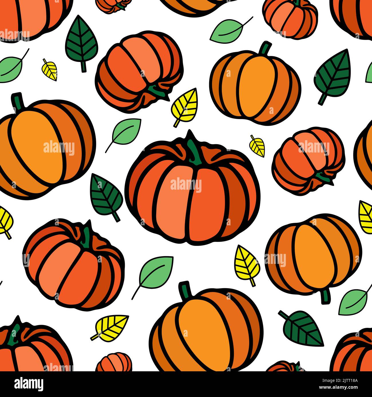 Vector pumpkin vegetable print. Halloween, Thanksgiving seamless ...