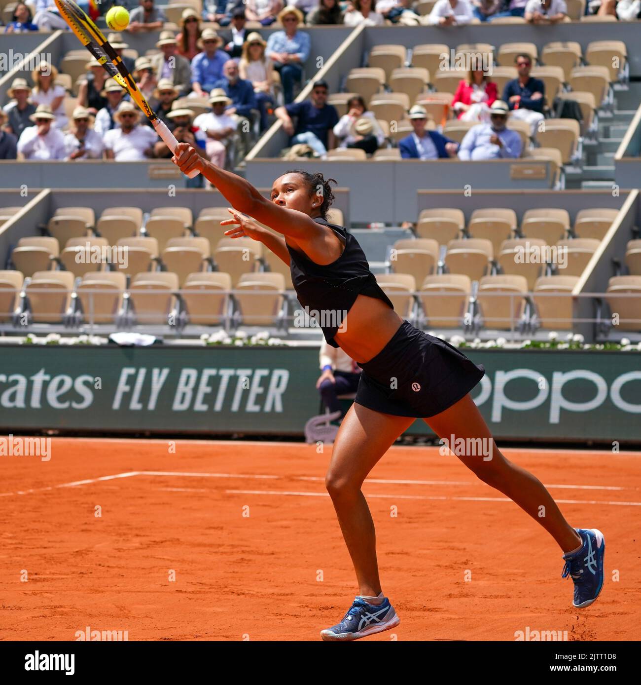 Professional tennis player Leylah Fernandez of Canada in action during ...
