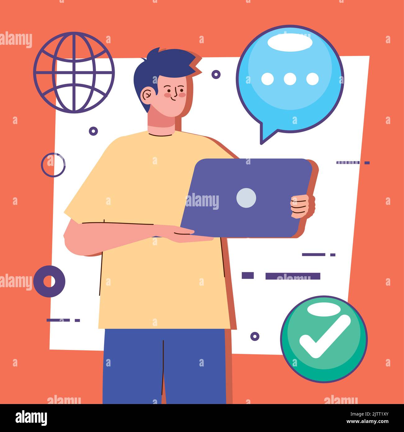 man with check symbol Stock Vector Image & Art - Alamy