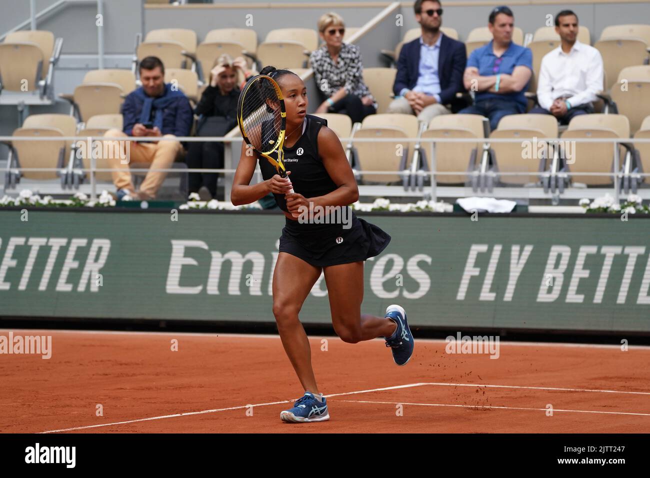 Professional tennis player Leylah Fernandez of Canada in action during ...