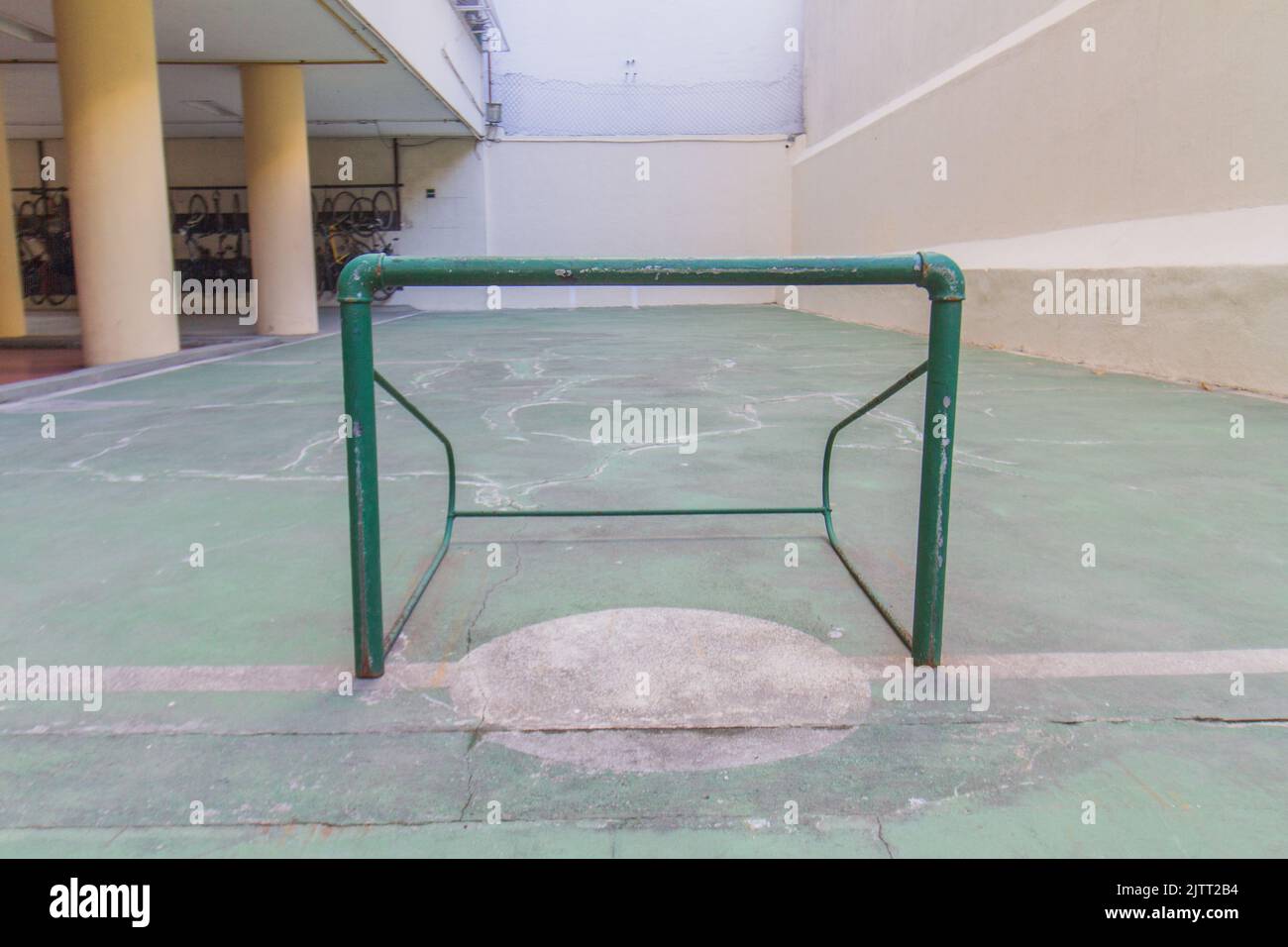 street soccer goal in a court in Rio de Janeiro Stock Photo - Alamy