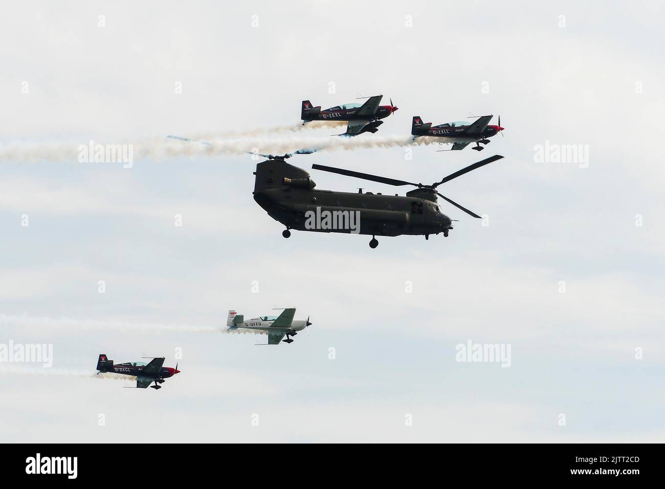 Bournemouth, Dorset, UK. 1st September 2022. The Blades and a Chinook ...