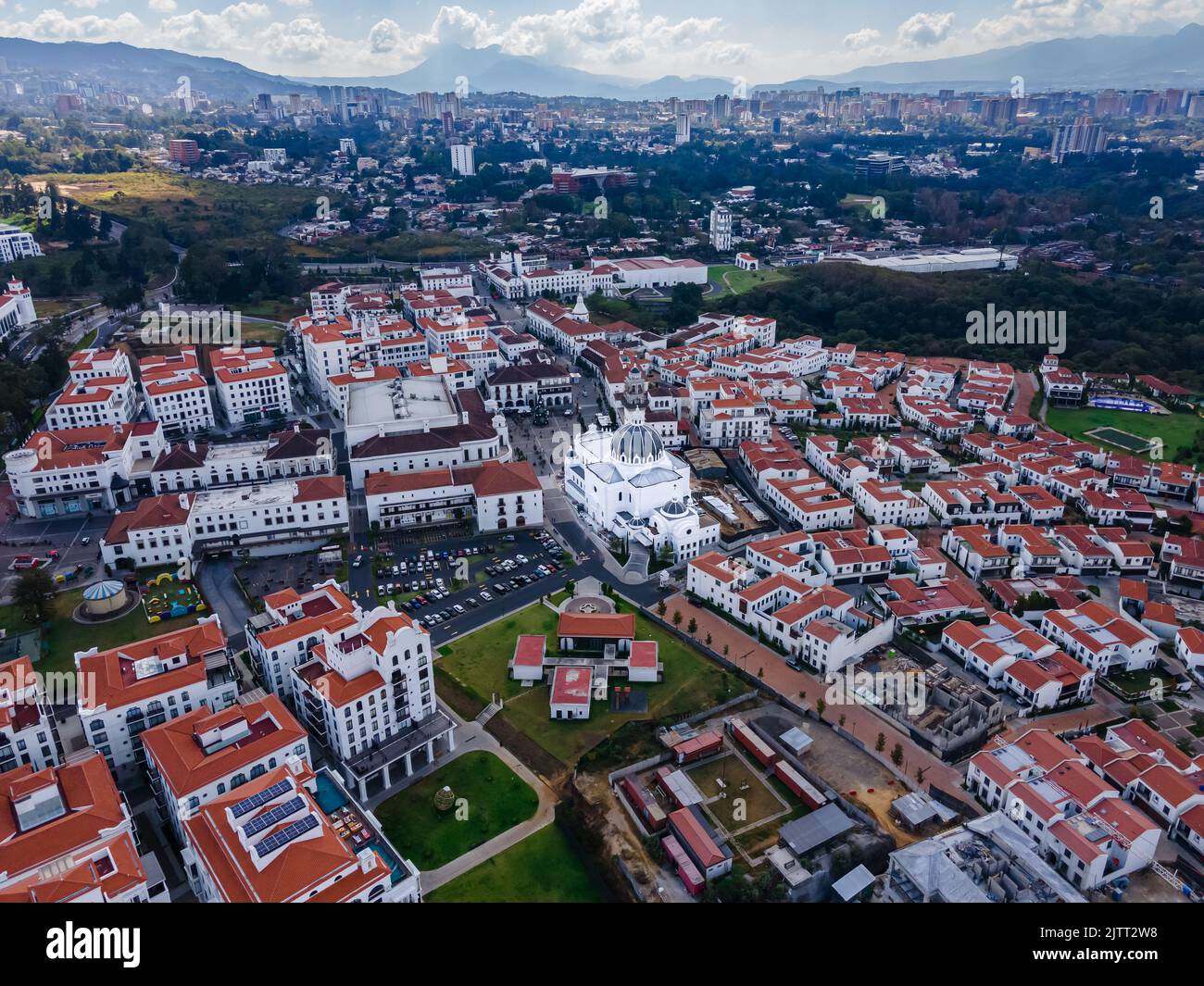 Beautiful aerial view of Plaza Cayala in Guatemala City Stock Photo - Alamy