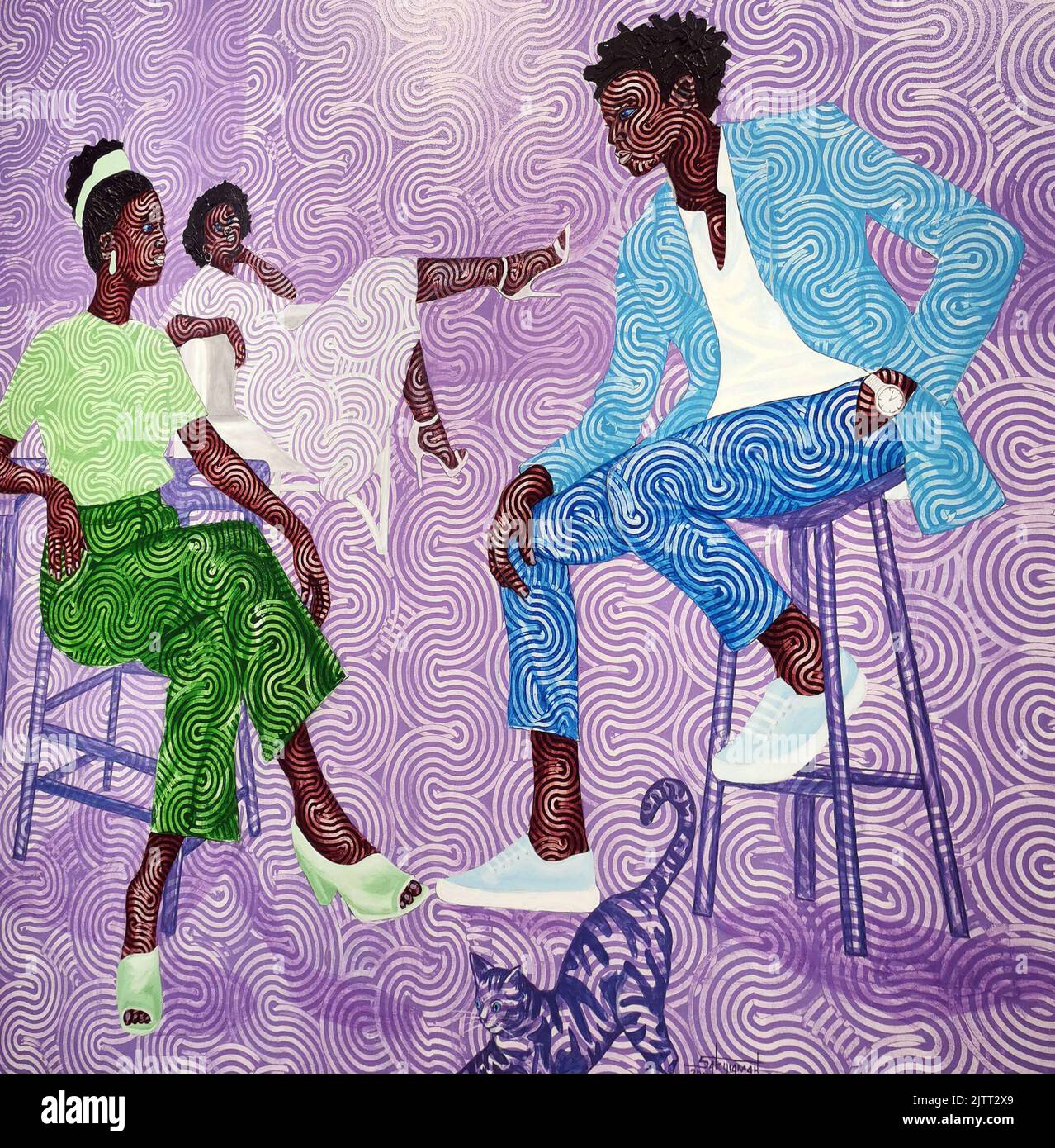 Vilnius. 1st Sep, 2022. Photo taken on Sept. 1, 2022 shows a painting ...