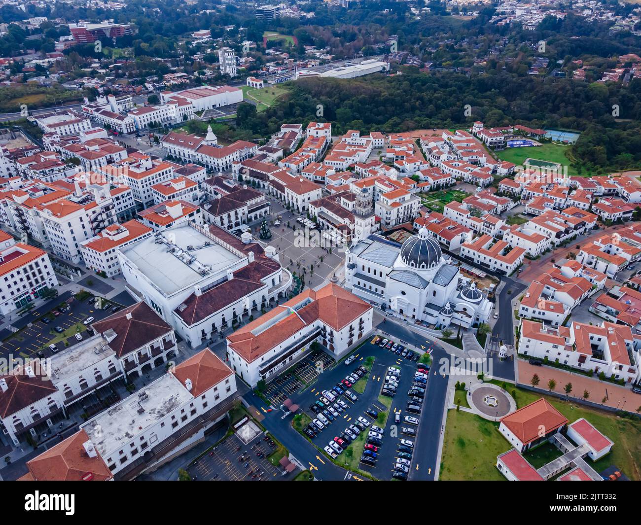 Beautiful aerial view of Plaza Cayala in Guatemala City Stock Photo - Alamy