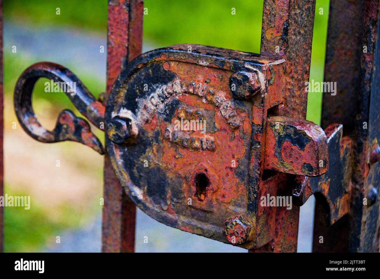 Gate latch at Glendalough in Ireland Stock Photo - Alamy