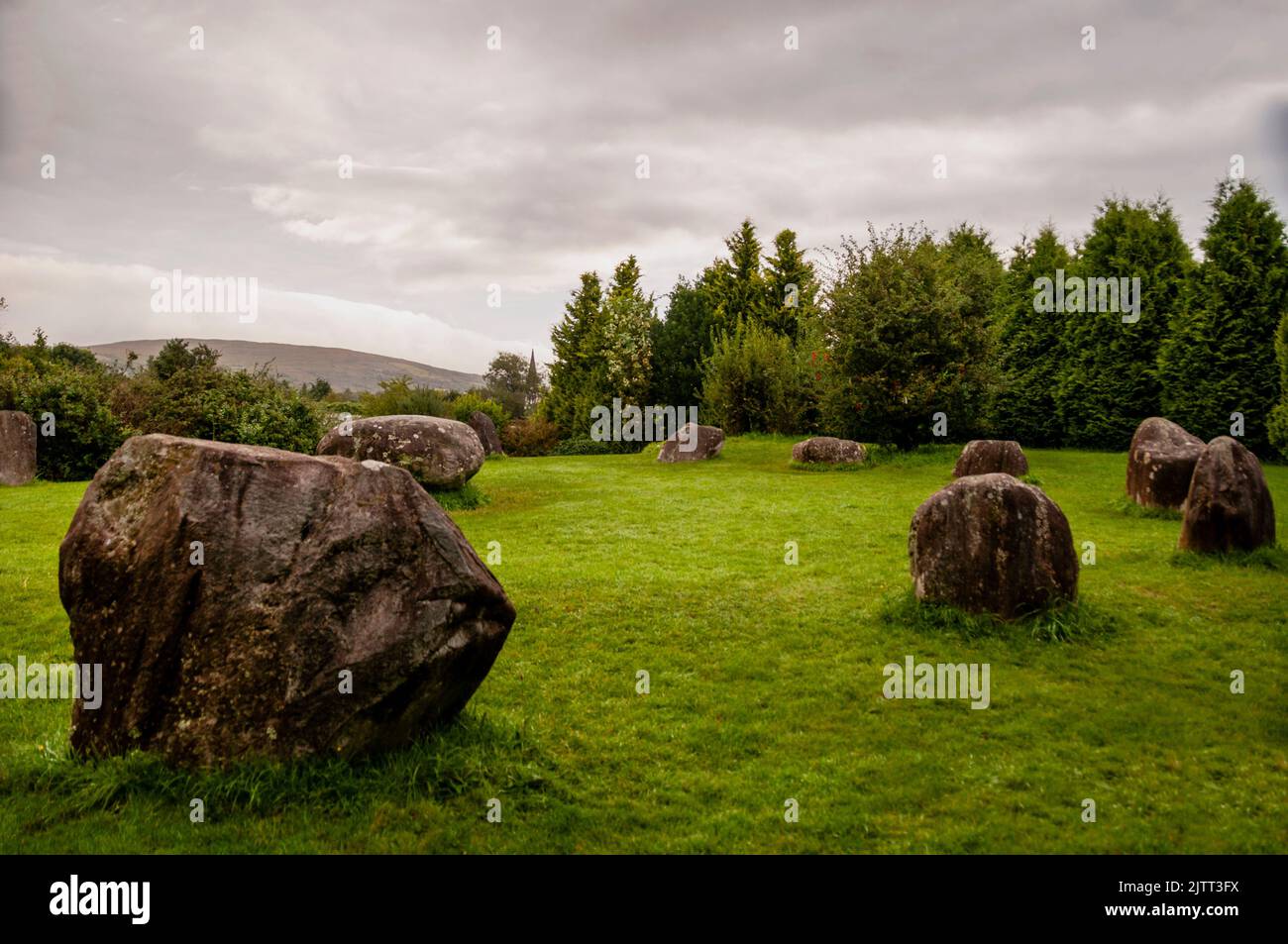 Kemmare Stone Circle in Kenmare, Ireland Stock Photo - Alamy